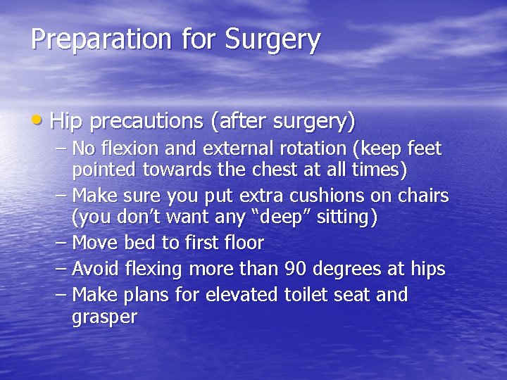 Hip Replacement Matthew E Mitchell M D Hip