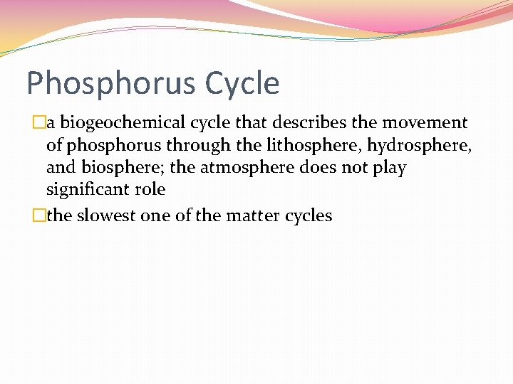 Human Influence on the Phosphorus Cycle Characteristics of