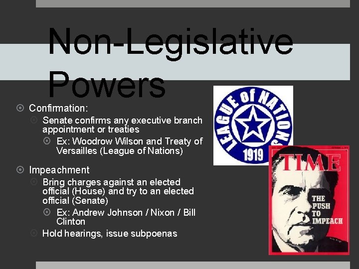 Powers of Congress So what exactly does Congress