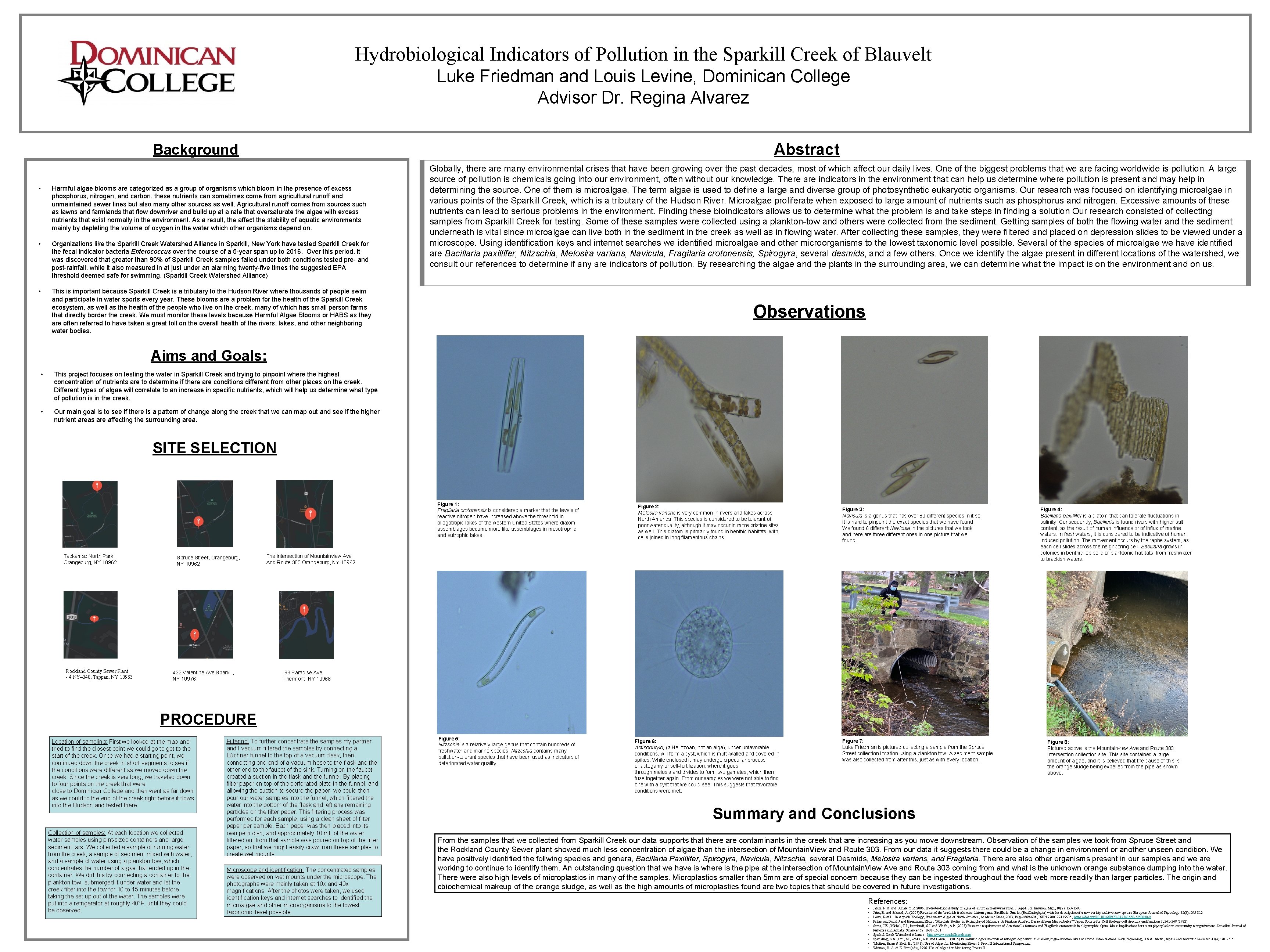 Hydrobiological Indicators of Pollution in the Sparkill Creek
