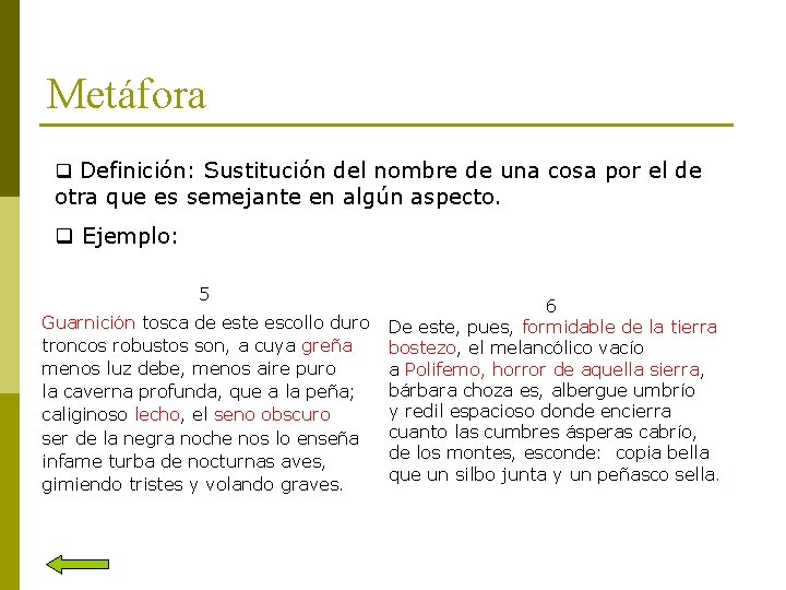LA LENGUA LITERARIA DESCRIPCIN DE LA CAVERNA 5