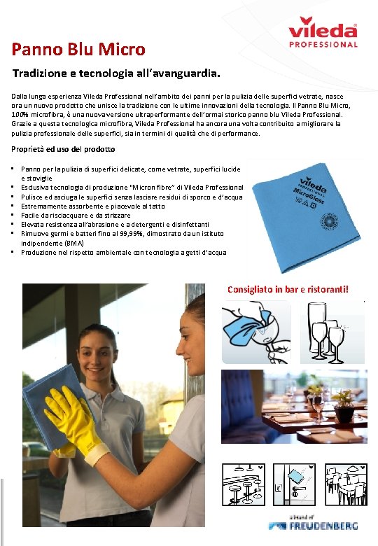 Panno Blu Micro Grande formato super prestazioni Panno