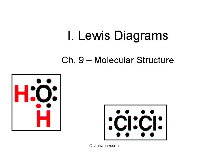 I Lewis Diagrams Ch 9 Molecular Structure C
