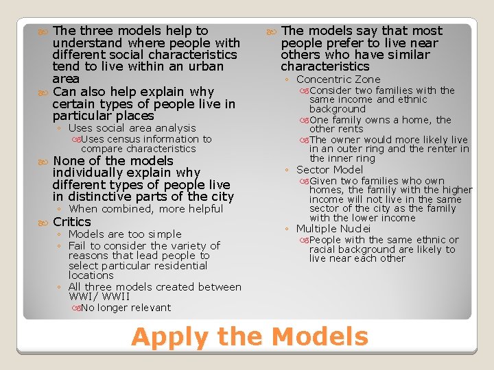 Urbanization Models The Central Business District Definition CBD