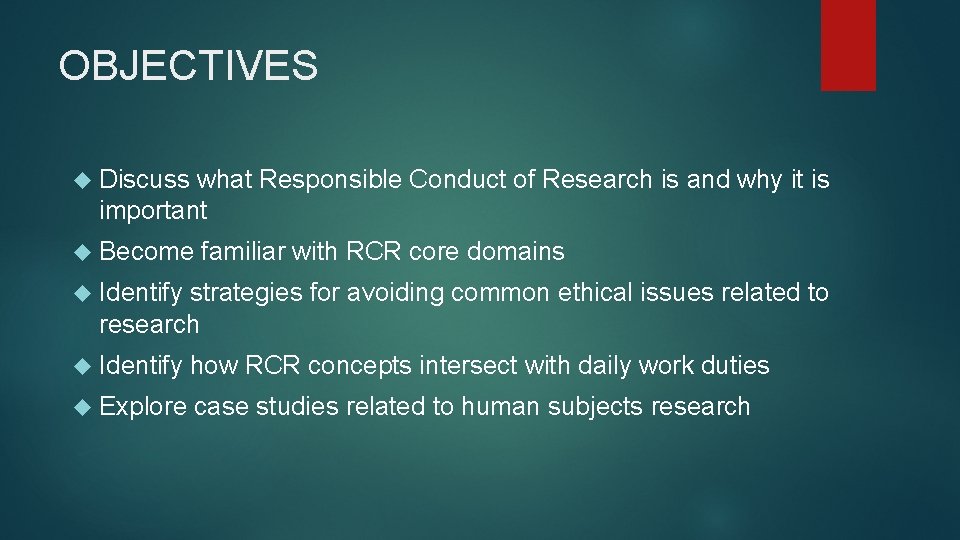 Responsible Conduct of Research RCR What is it