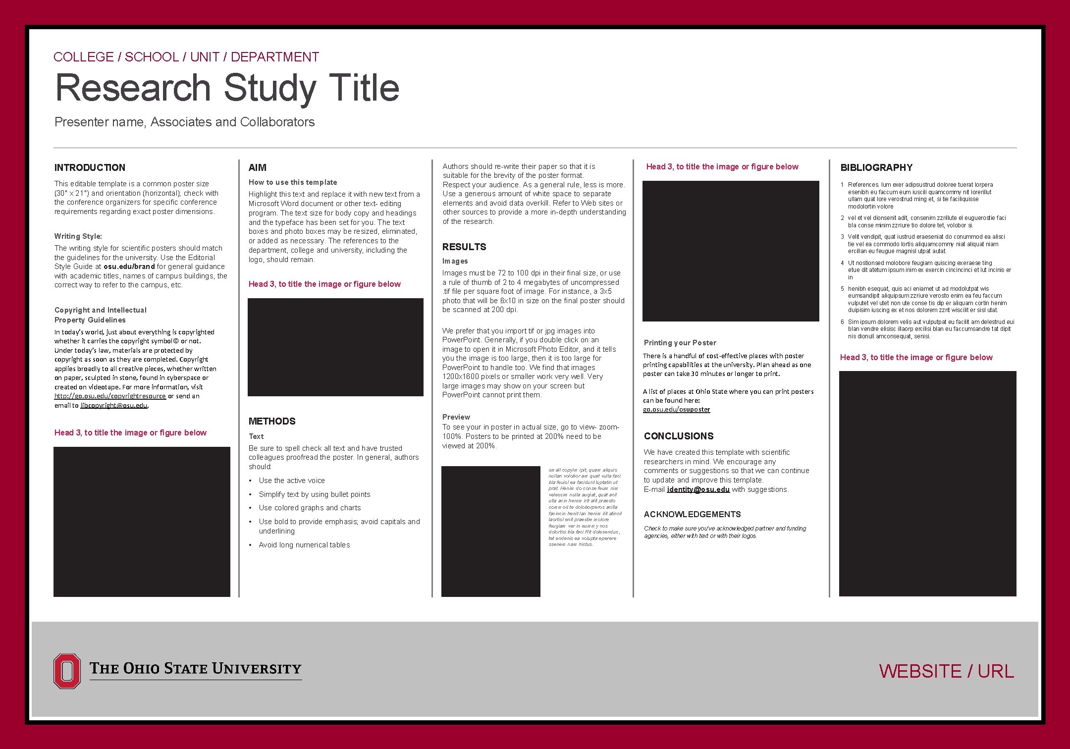 COLLEGE SCHOOL UNIT DEPARTMENT Research Study Title Presenter