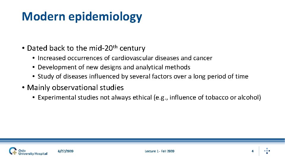 Basic Concepts of Epidemiology Part 1 Nina Gunnes