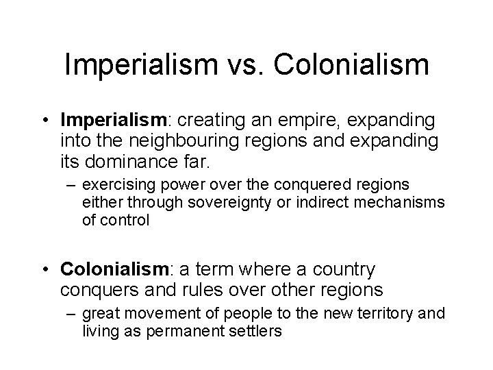 European Imperialism and the Scramble for Africa CHY
