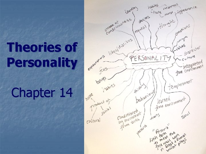 Theories of Personality Chapter 14 Personality n n