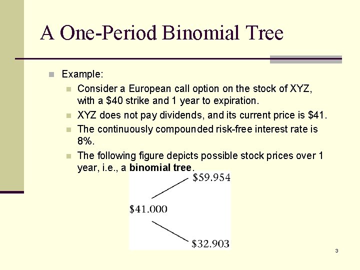 Chapter 10 Binomial Option Pricing I 1 Introduction