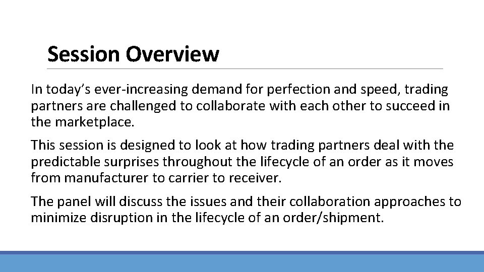 The Perfect Order Challenge Facilitating Collaboration 2016 FOOD