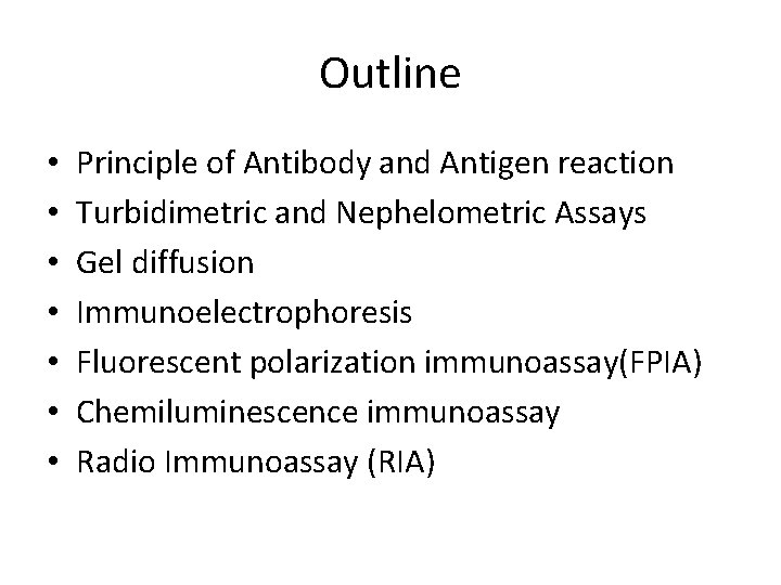 Principles of Immunochemical techniques Used in Clinical Chemistry