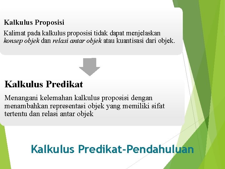 LOGIKA PREDIKAT Teknik Informatika UNIKOM Kalkulus Proposisi Kalimat