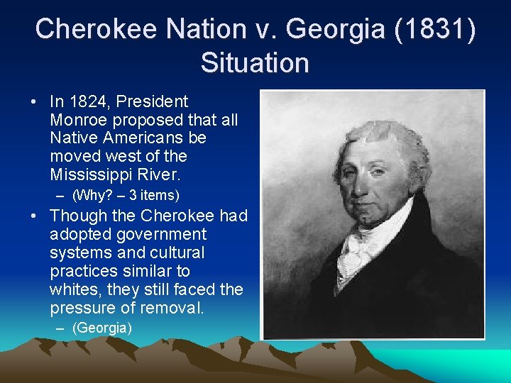 Supreme Court Cases Jackson and the Native Americans