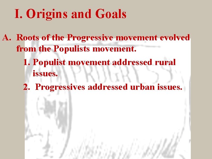 Reform movement between 1900 1920 approx an effort