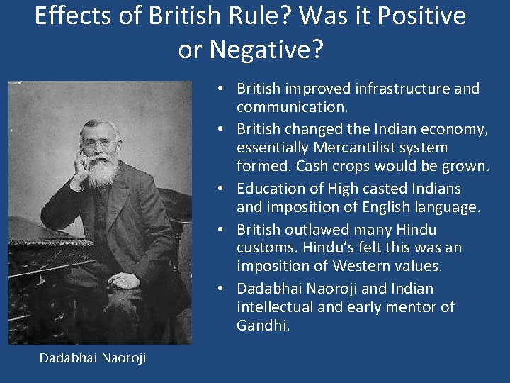 India Under British Rule Essential Questions What long