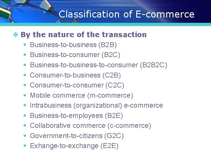 Ecommerce Semester Genap 2009 Introduction to Ecommerce Semester