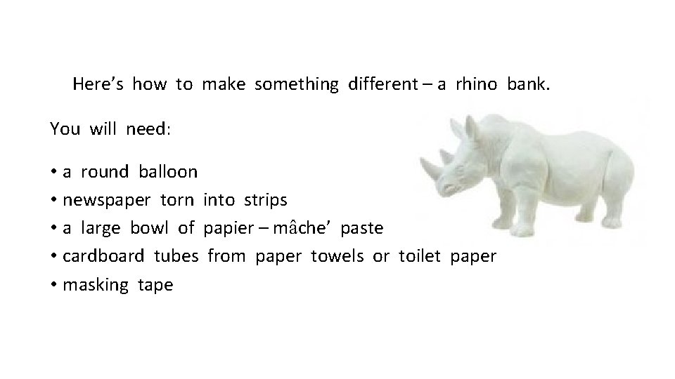 MAKING A RHINO BANK 4 3 Lots of