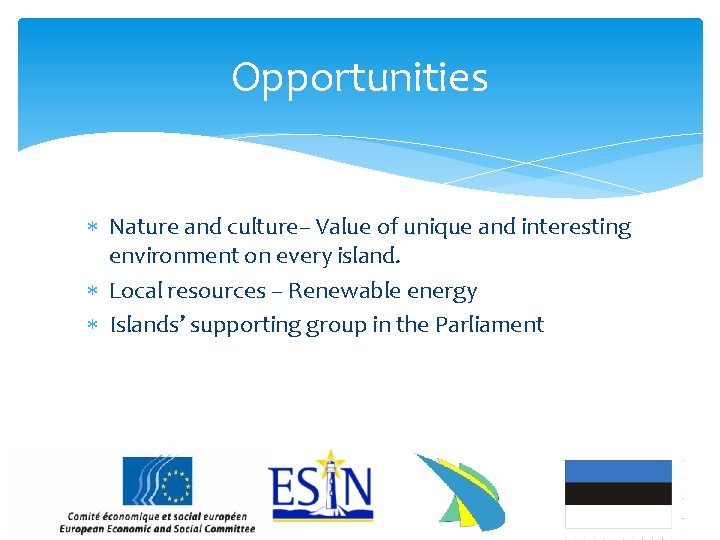 The sustainability of the Small Islands of Europe