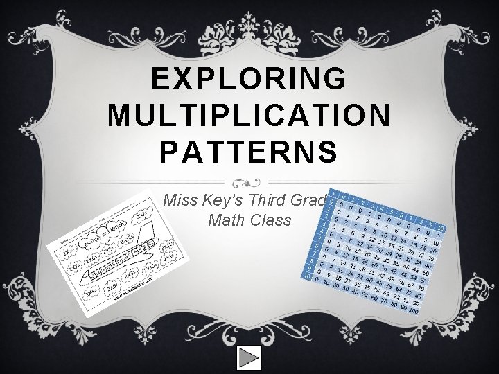EXPLORING MULTIPLICATION PATTERNS Miss Keys Third Grade Math