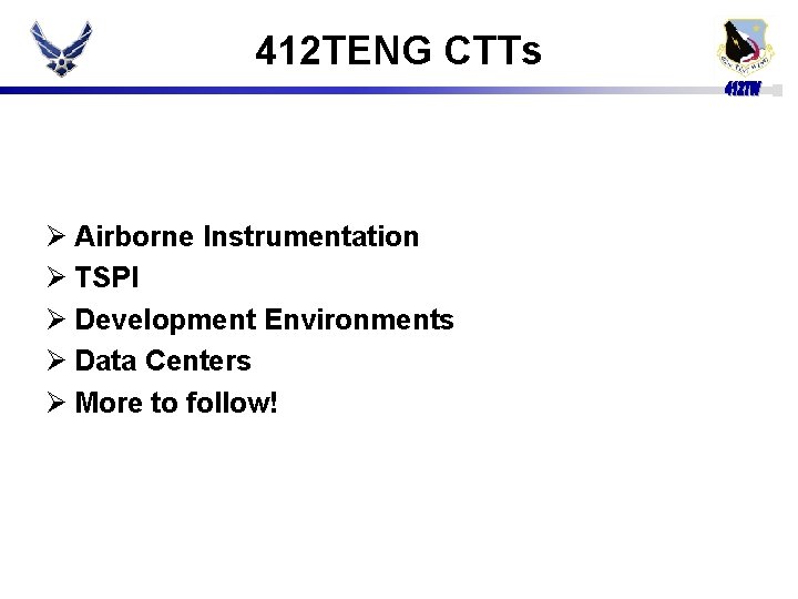 412 th Test Wing WarWinning Capabilities On Time