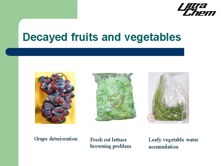 ULTRACHEM CORPORATION MA Fresh Bags Reporter Decayed fruits