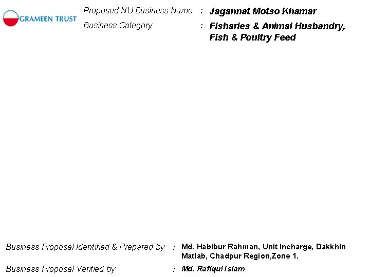 Proposed NU Business Name Jagannat Motso Khamar Business