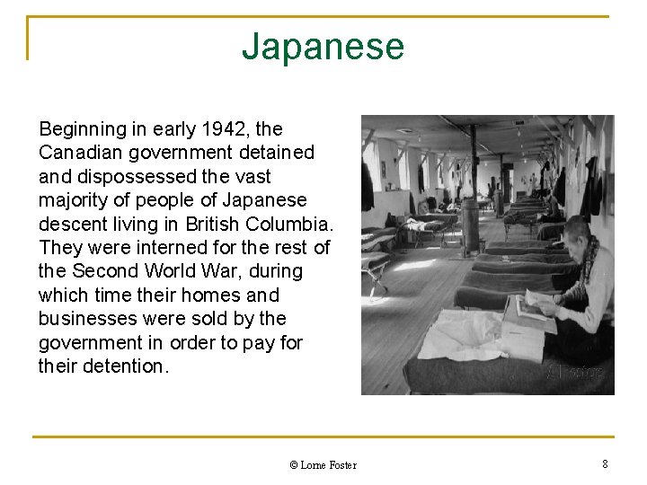 ANALYTIC TOOLBOX Dr Lorne Foster York University Context