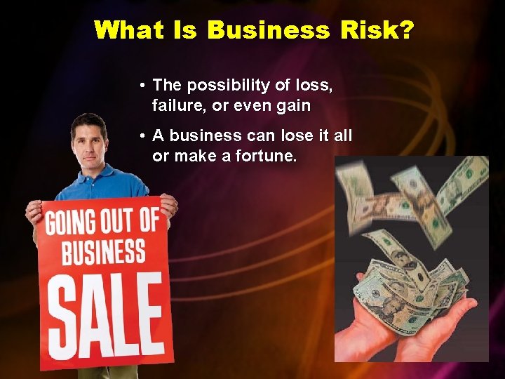 Business Risk Economics LAP 3 Objectives Explain types