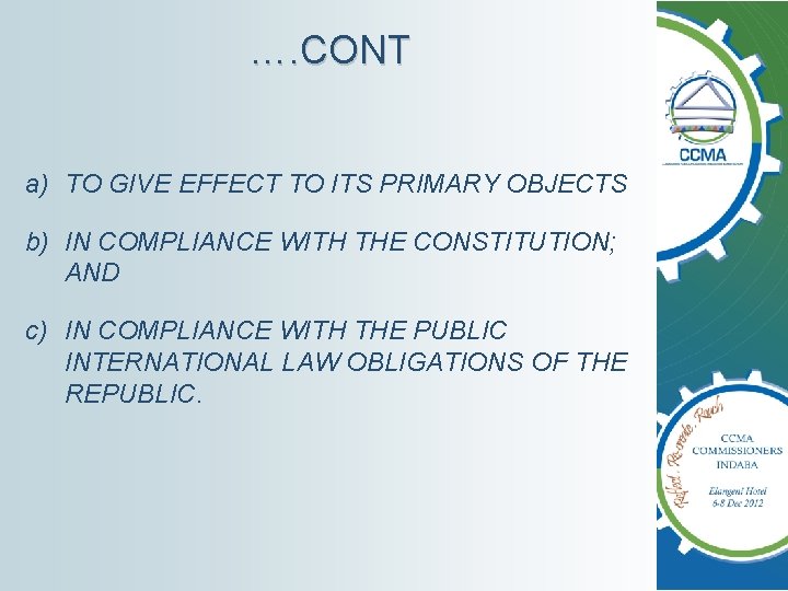 CCMA ARBITRATION GUIDELINES INTERPRETATION OF THE LAW ORIGINS