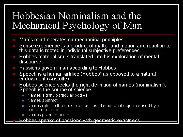 Thomas Hobbes Sean D Sutton The Life and