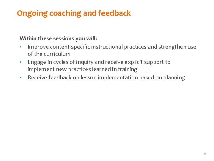 Training Supports Objectives Share and explain the training