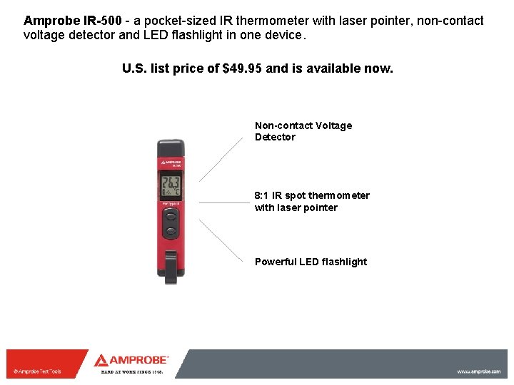 AMPROBE IR 500 LAUNCH PRESENTATION 3 IN1 IR