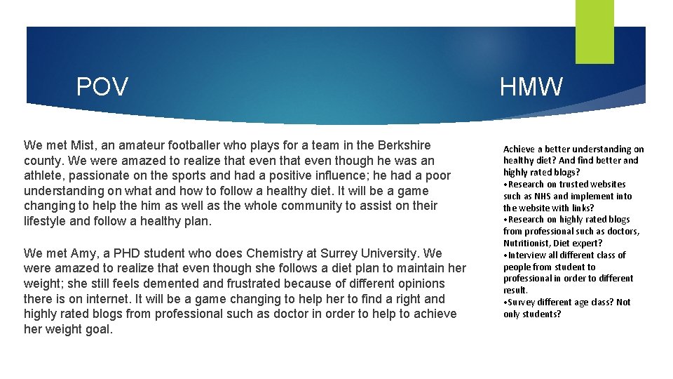 Needfinding Interview Empathy POV HMW Map Interview Empathy