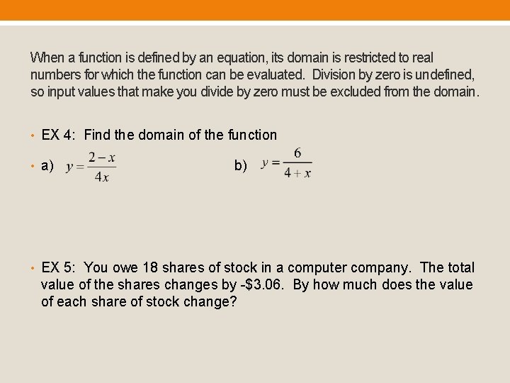 SECTION 2 7 DIVISION OF REAL NUMBERS Objectives