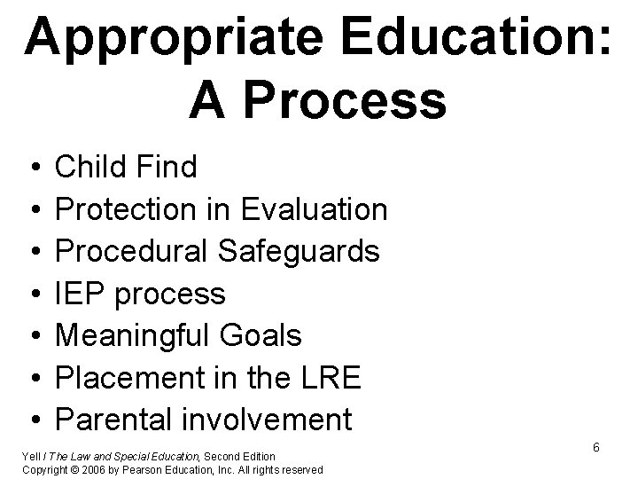 Free Appropriate Public Education FAPE Yell The Law