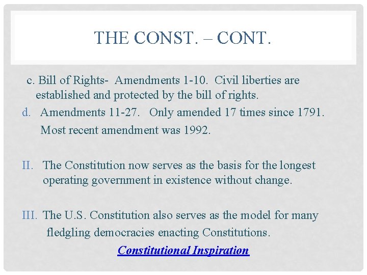 THE ROAD TO THE U S CONSTITUTION INTRODUCTION