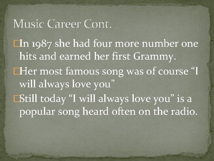 Music 1010 Semester Presentation By Derrick Whitney Whitney