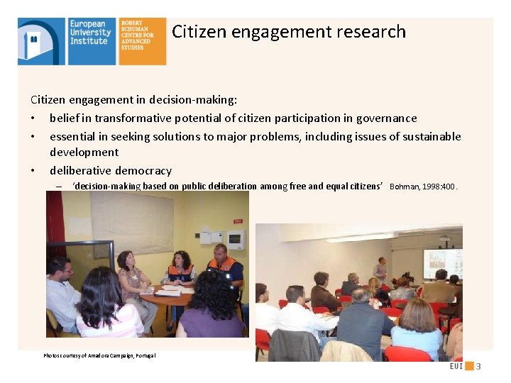Citizen engagement to build community resilience to disasters