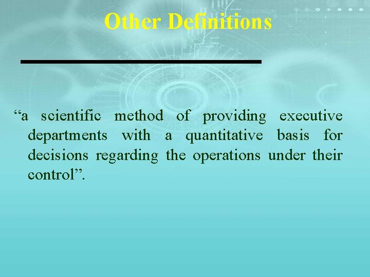 Overview of The Operations Research Modeling Approach Learning