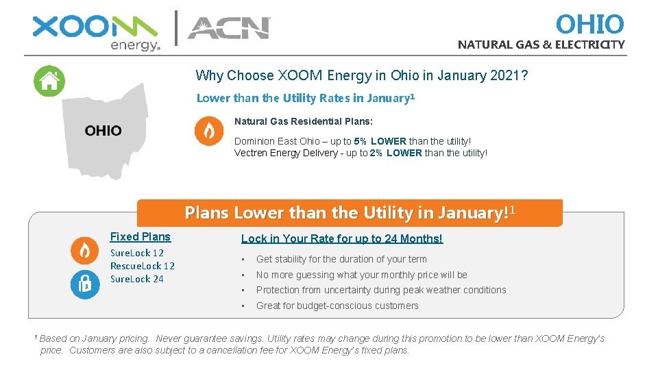 OHIO NATURAL GAS ELECTRICITY Why Choose XOOM Energy