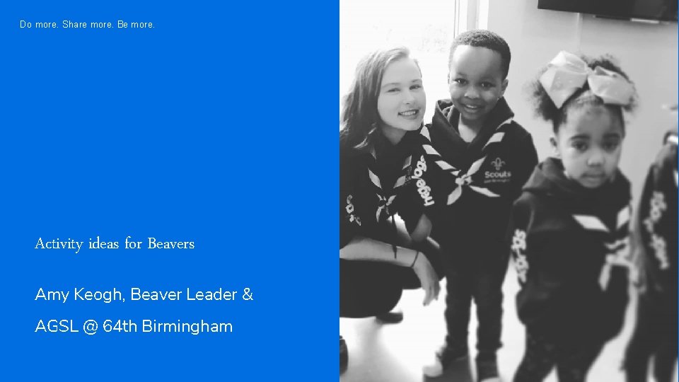 Welcome to the webinar about activities you can