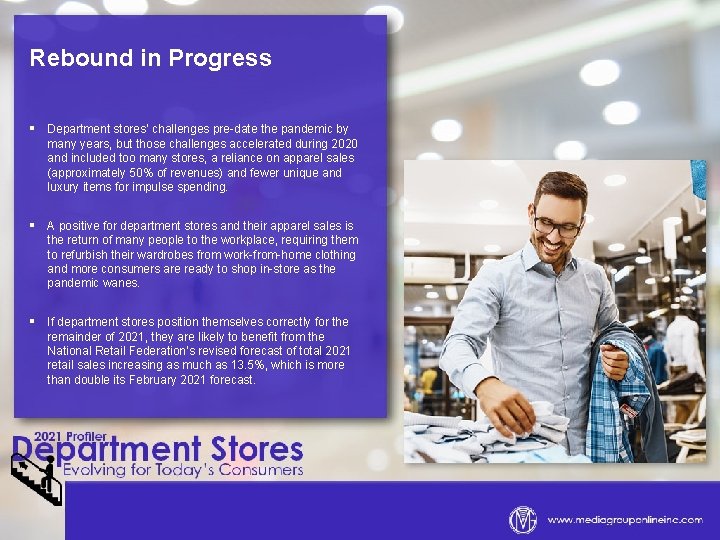 Rebound in Progress Department stores challenges predate the