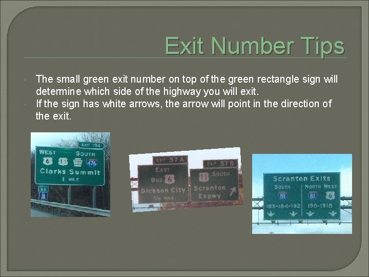 Drivers Theory Traffic Signs Guide Signs Pavement Markings