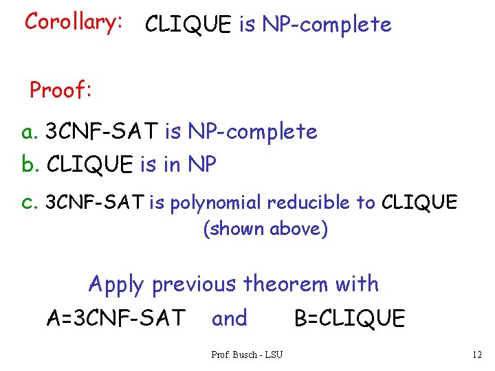 Busch Complexity Lectures More NPcomplete Problems Prof Busch