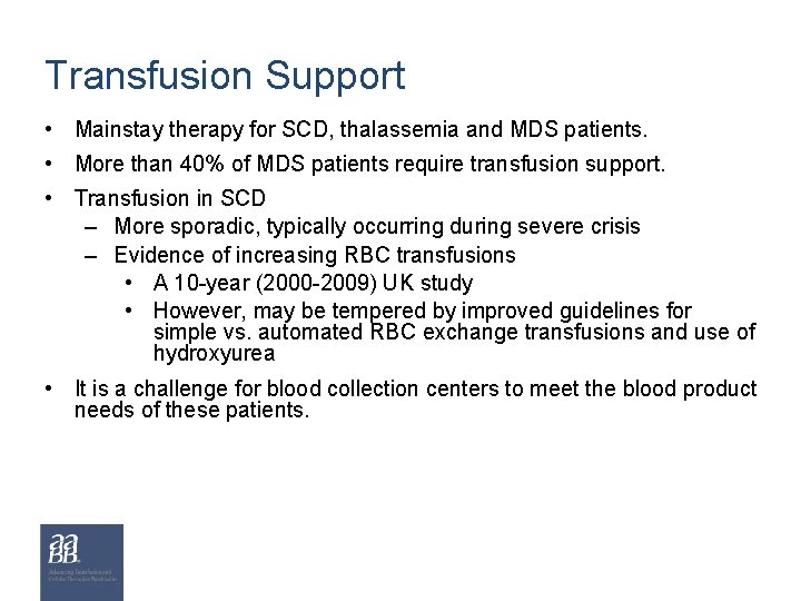 Donation vs Supply White Paper Transfusion SafetyPatient Blood