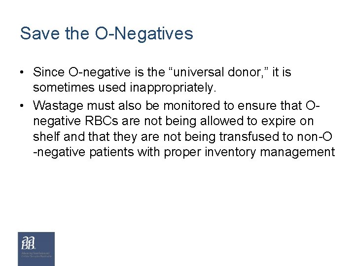 Donation vs Supply White Paper Transfusion SafetyPatient Blood