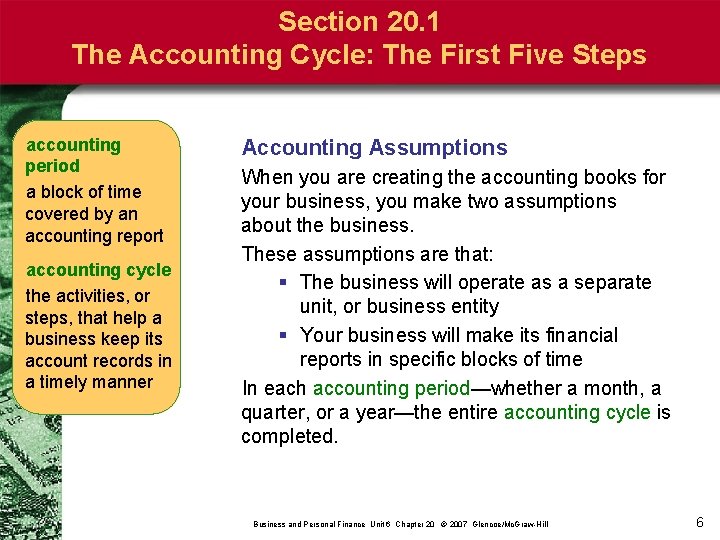 Business and Personal Finance Unit 6 Chapter 20