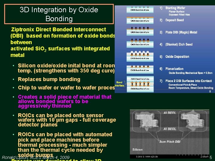 Application of Vertically Integrated Electronics and Sensors 3