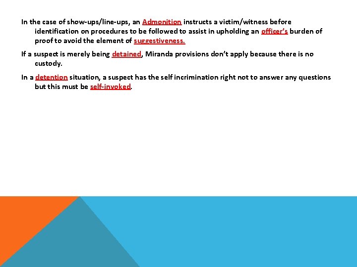 CHAPTER 13 METHODS OF IDENTIFICATION INFIELD SHOWUPS An